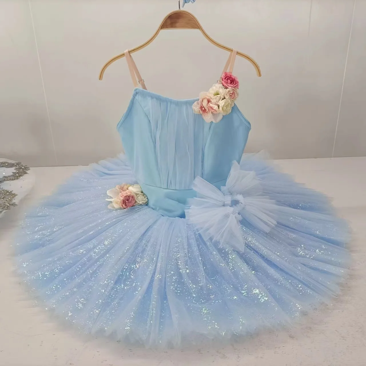 Professional-Stiff-Fairy-Tutu-Ballet-Flower-Tutus-Custom-Made-Sky-Blue ...