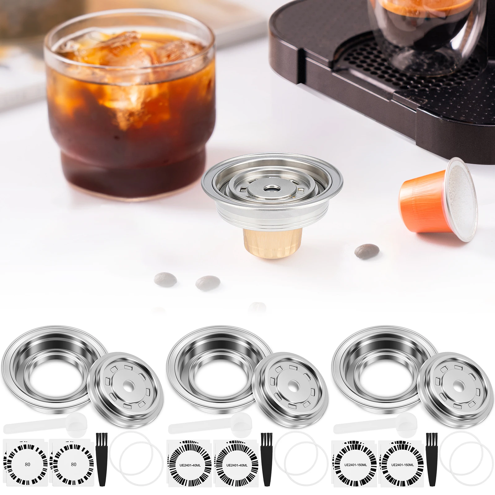Stainless-Steel-Coffee-Pods-Adapter-for-GCA1-Coffee-Machine-Heat-Proof ...