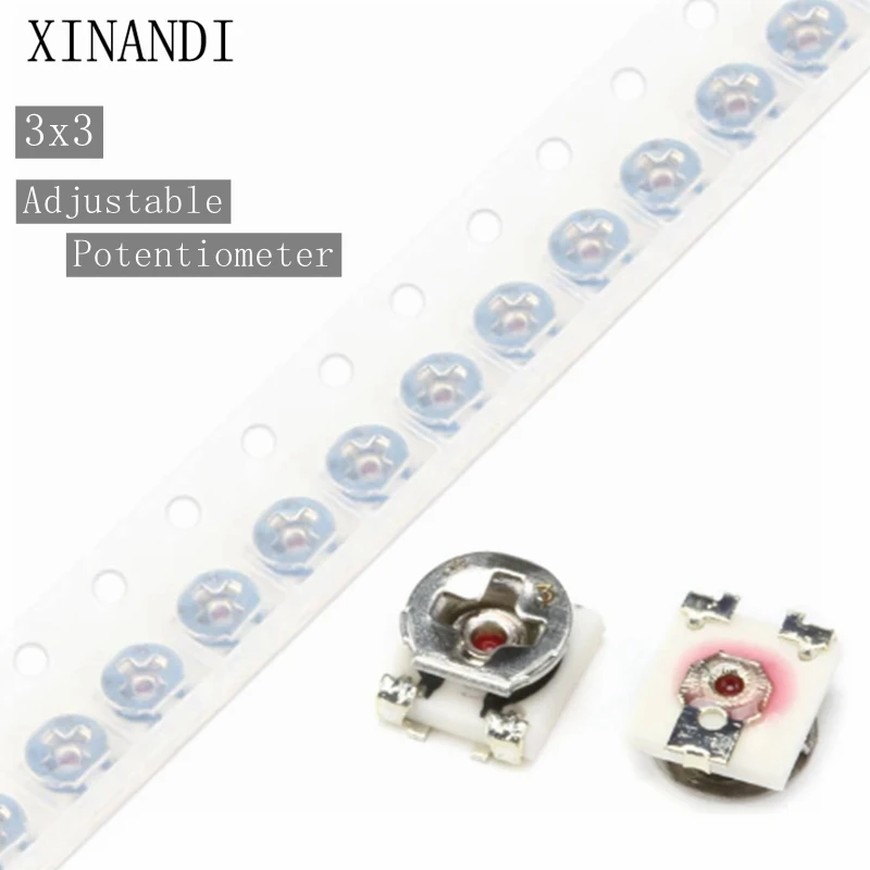 20pcs-3x3-SMD-Adjustable-Variable-Resistor-Trimmer-Resistance ...