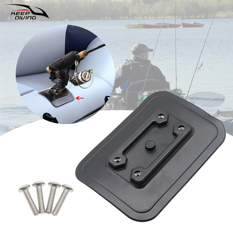 1 Pcs Inflatable Boat Fishing Rod Holder Fixed Base PVC Glue-On Pad ...