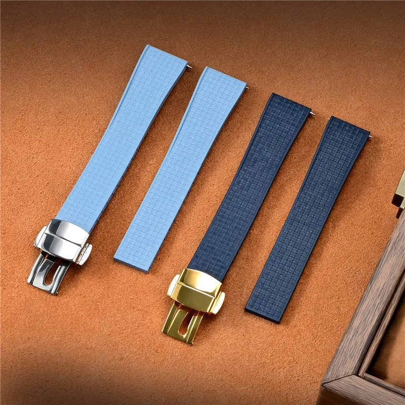 Cut to Size Fluoro Rubber Watch Strap 18/19/20/21/22mm FKM Quick ...