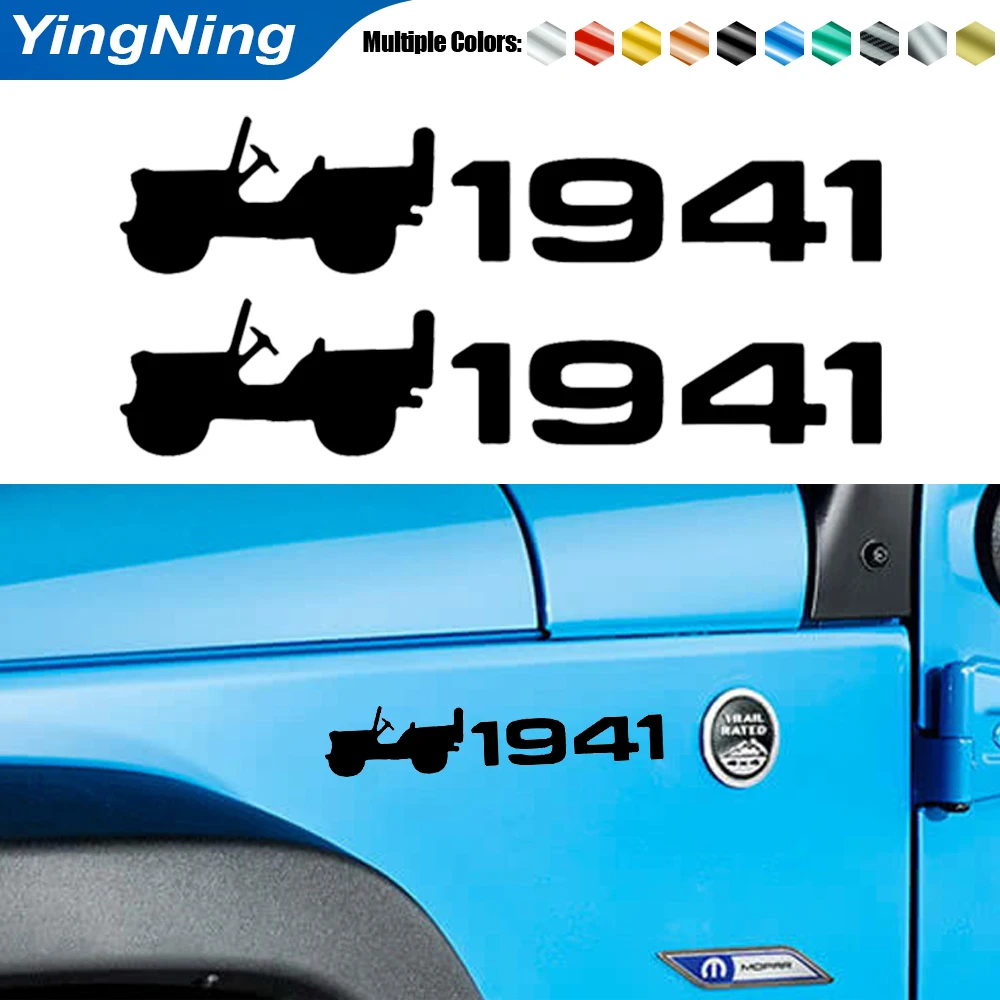 4Pcs-1941-Styling-Reflective-Car-Sticker-Vinyl-Window-Hood-Body-Trunk ...