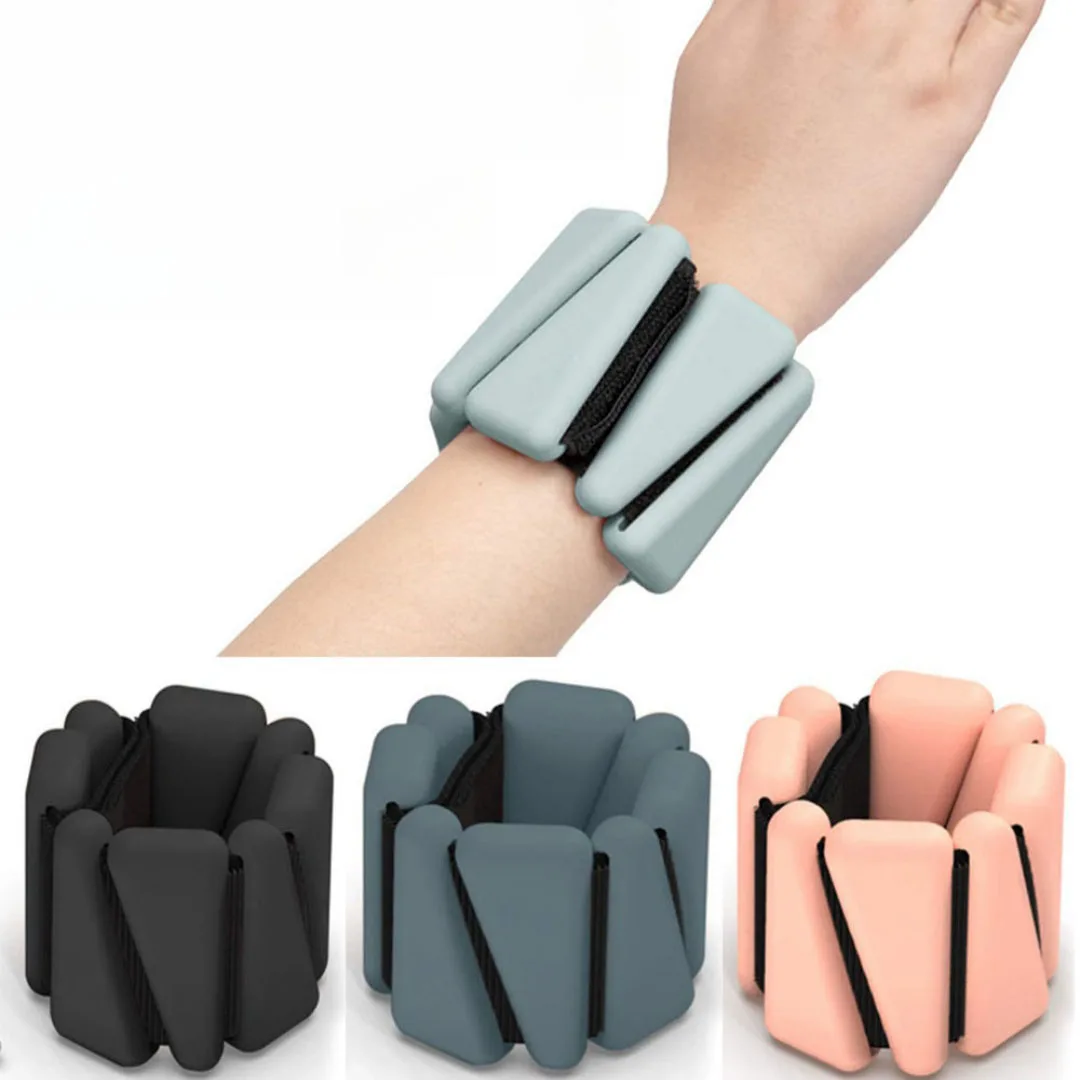 1-2lbs-Yoga-Fitness-Exercise-Wrist-Weights-Bracelet-Triangle-Silicone ...