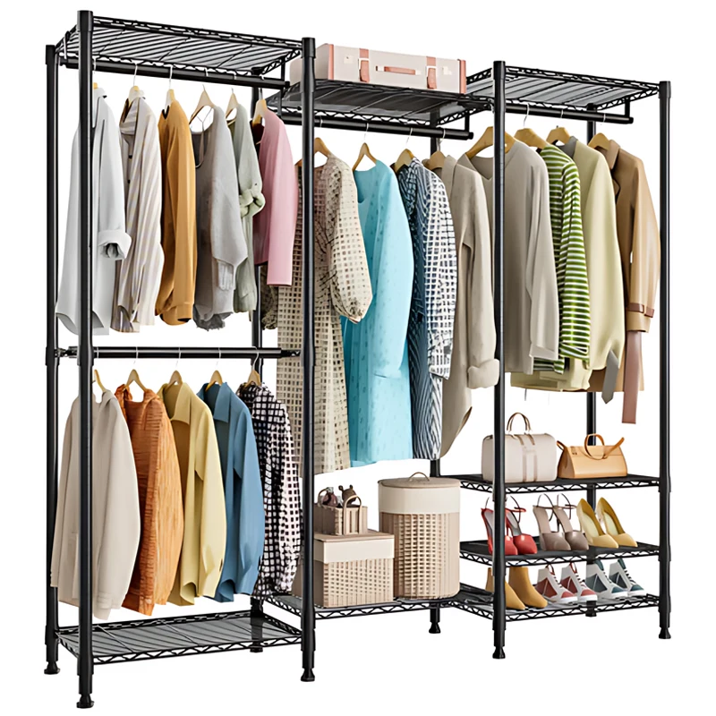 Portable-Wardrobe-Closet-Heavy-Duty-Hanger-Freestanding-Closet-Metal ...