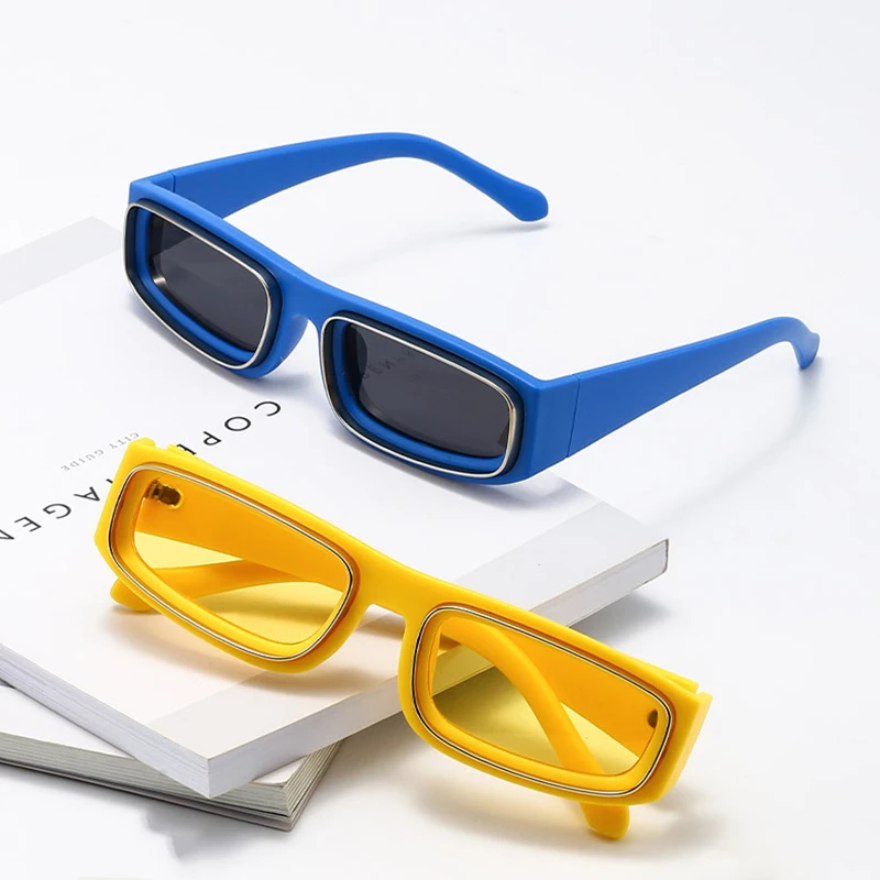 Fashion-Small-Rectangle-Men-s-Sunglasses-Designer-Trendy-Luxury-Brand ...