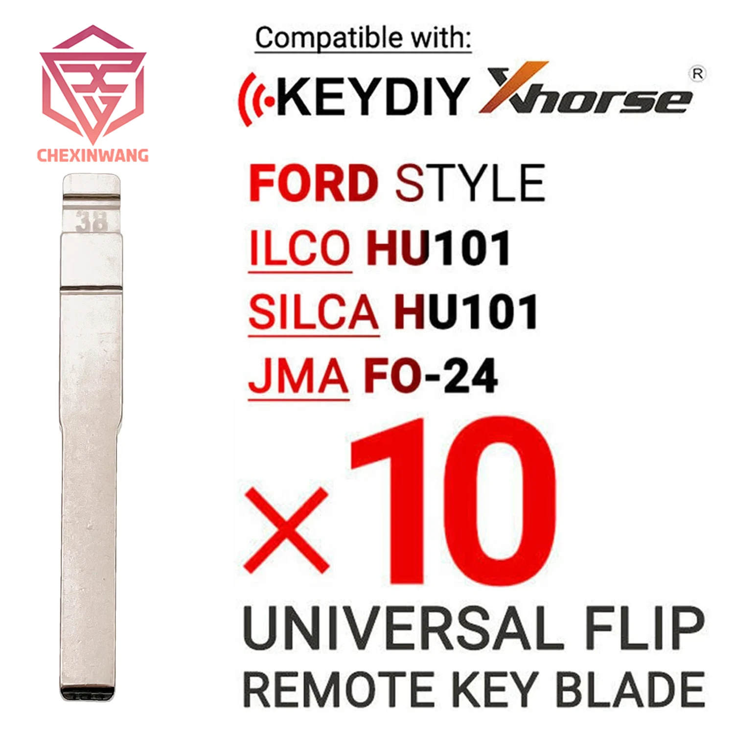 10Pcs-Lot-38-KD-Key-Blade-HU101-Car-Key-Blade-for-Ford-Focus-MK3-Mondeo ...