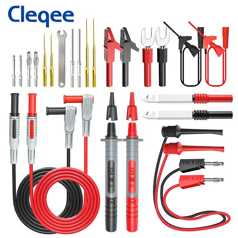 Cleqee P1308d Multi-functional Silicone Multimeter Test Lead Kit With ...