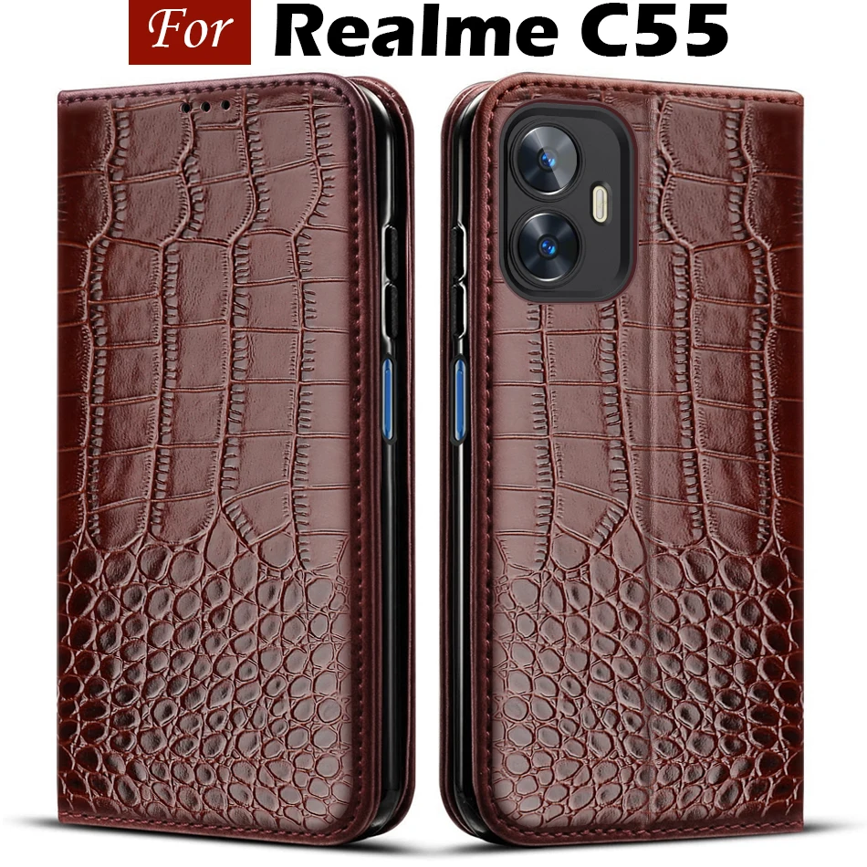 Funda-de-cuero-de-lujo-Para-tel-fono-m-vil-Carcasa-Para-Realmi-C55 ...