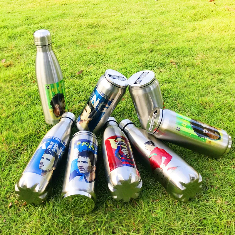 New-Sport-Football-Stainless-Steel-Thermos-Cup-Lionel-Messi-Cristiano ...