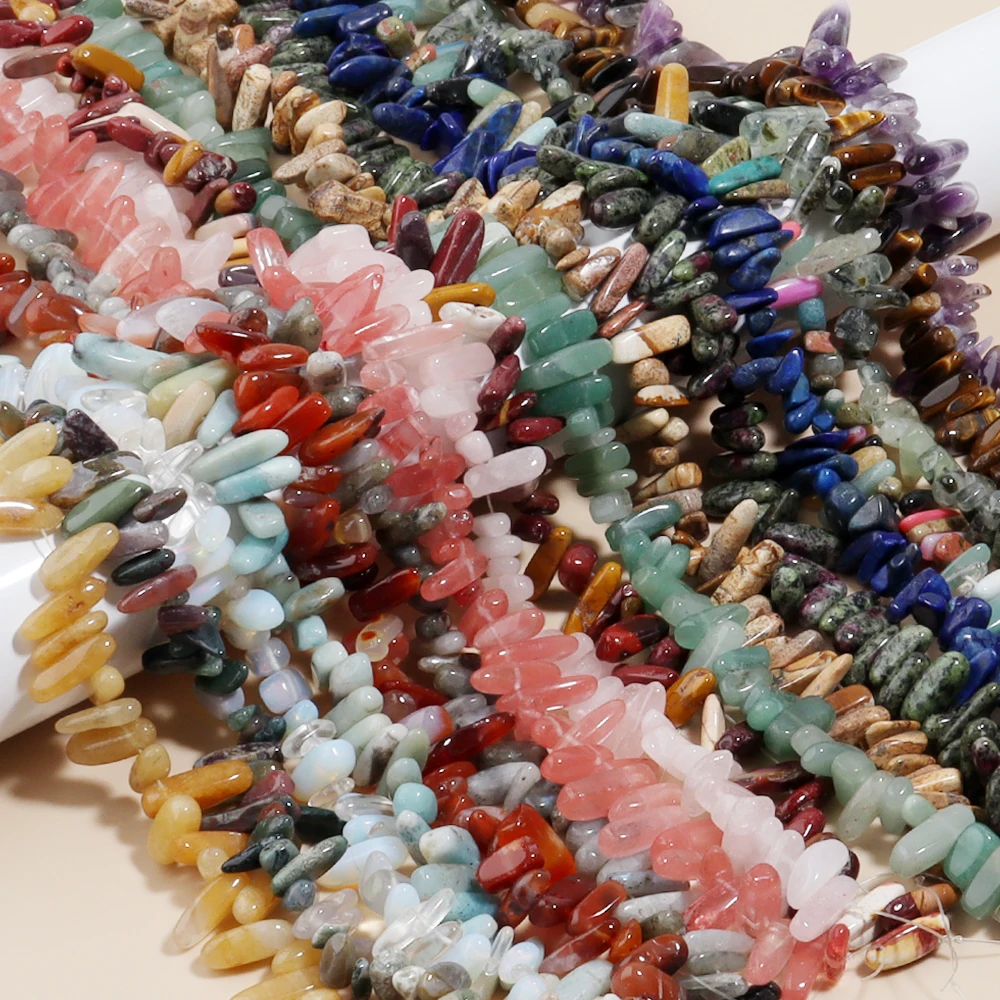 1 Strand Irregular Chip Gravel Beads Natural Agate Jade Stone Beads ...