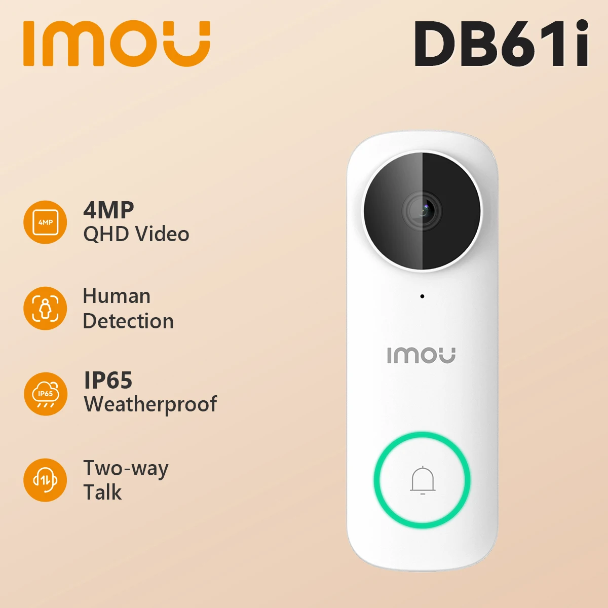 IMOU-timbre-inteligente-DB61i-para-casa-mirilla-de-v-deo-con-cable-c ...