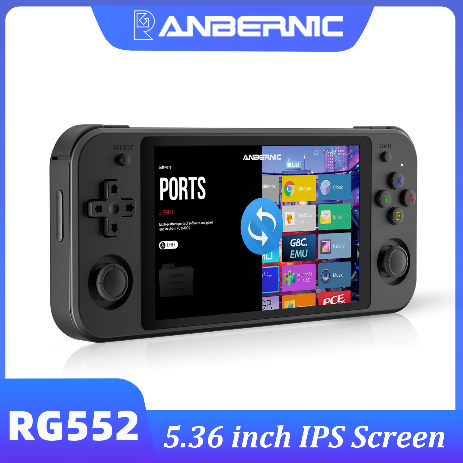 Anbernic Rg552 Système Dual Console Portable 4200 Rétro Jeux 5.36 "ips ...