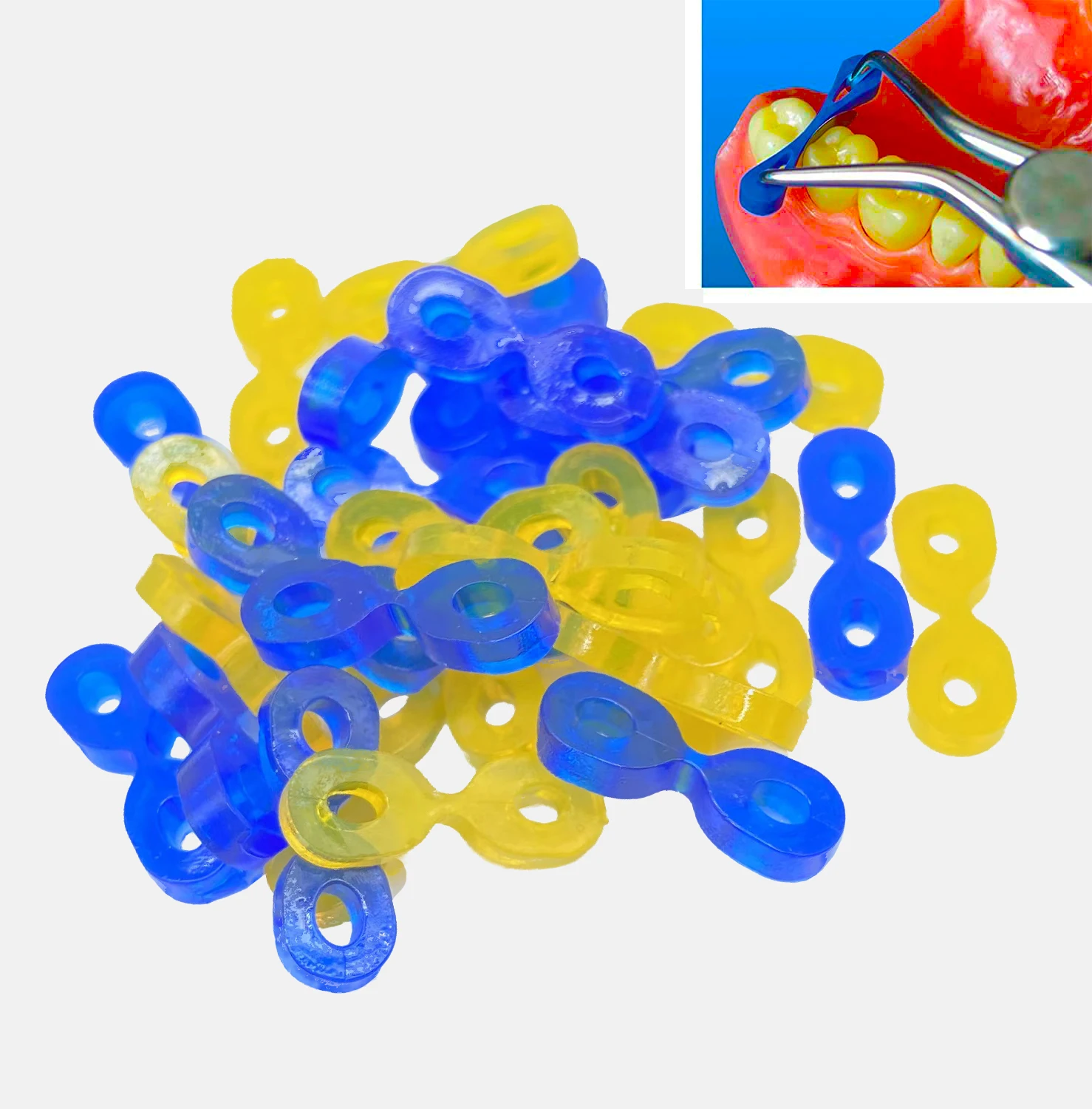 60pcs-Pack-WELL-CK-Dental-Elastic-Rubber-Fixing-Wedges-Flexible ...