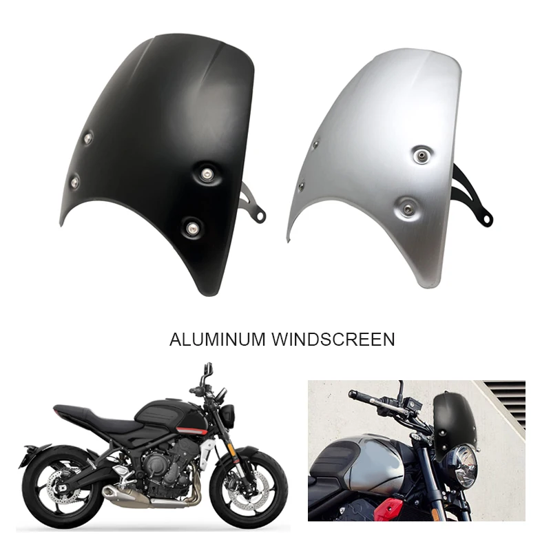 Fit-For-Trident-660-Wind-Screen-Shield-Deflector-with-Bracket-Front ...