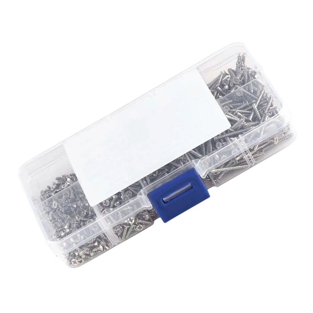 800PCS-Phillips-Pan-Head-Wood-Screw-Cross-Flat-Head-M2-Screw-Fasteners ...