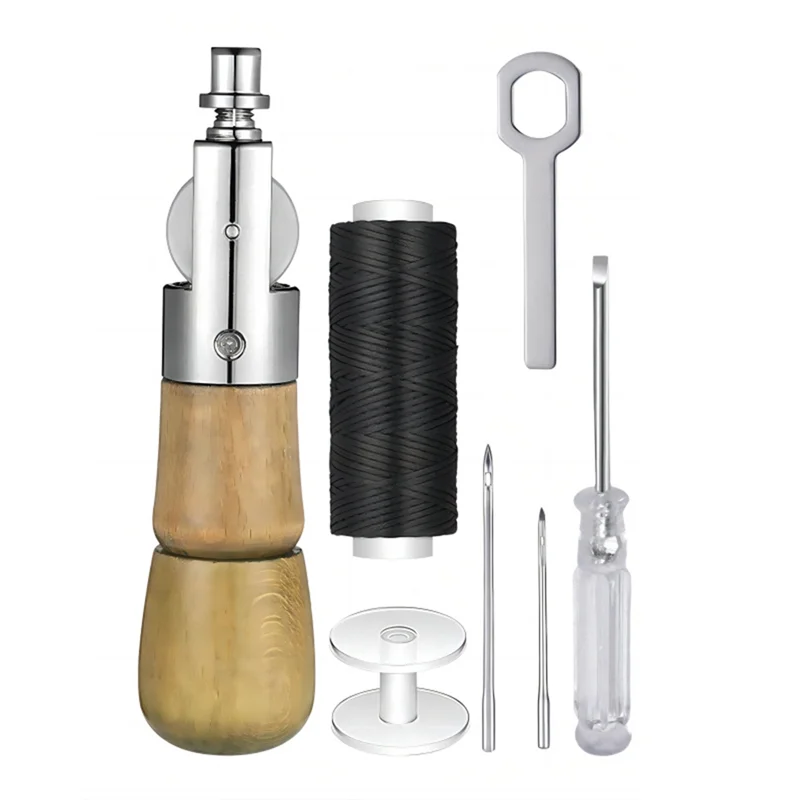 X52A-Leather Craft Sewing Awl Kit Automatic Quilting Sewing Tool With 2 ...