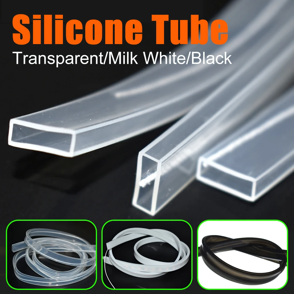 8/10/12mm Transparent/Milky White/Black LED Silicone Tube Waterproof ...