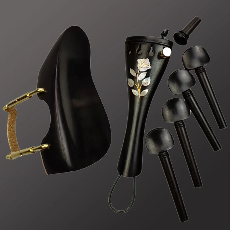 Kit-de-accesorios-de-Viol-n-de-madera-de-bano-piezas-de-Viol-n-con ...