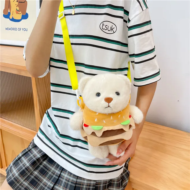 Cartoon New Potato Chip Bag Hamburger Creative Lady Backpack Shoulder ...