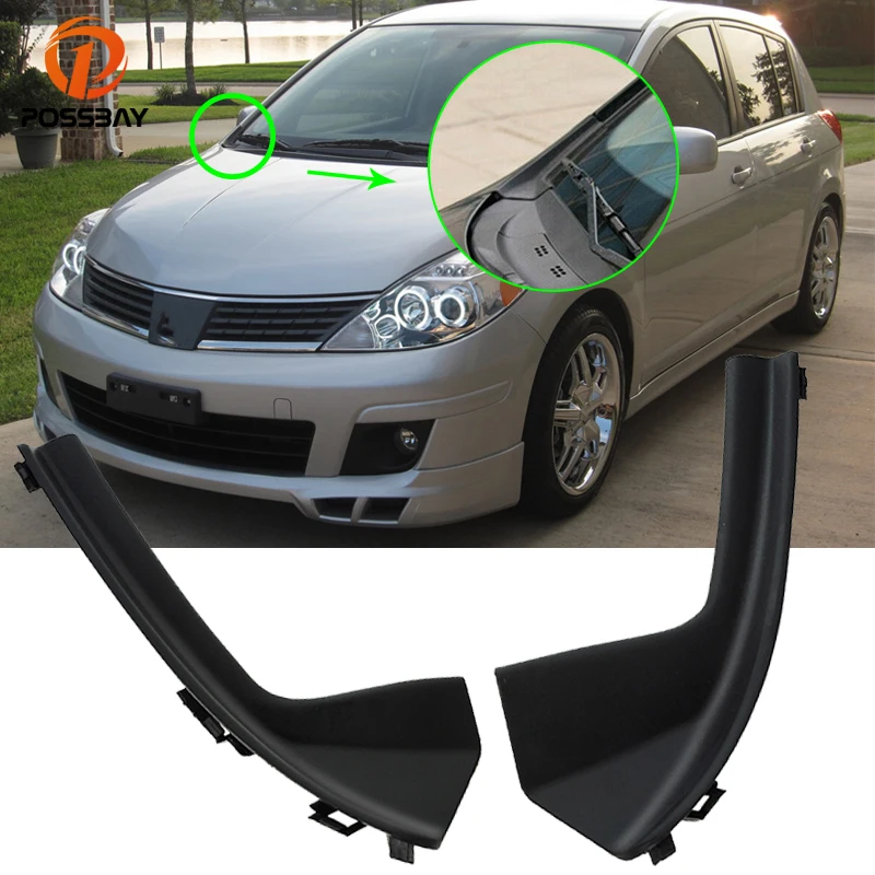 Car Front Side Windshield Cowl Grille Outer Cover Cape Extension Trim ...