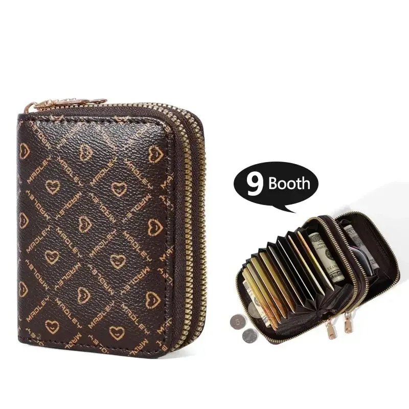 Tarjetero-con-doble-cremallera-para-mujer-Cartera-de-gran-capacidad ...