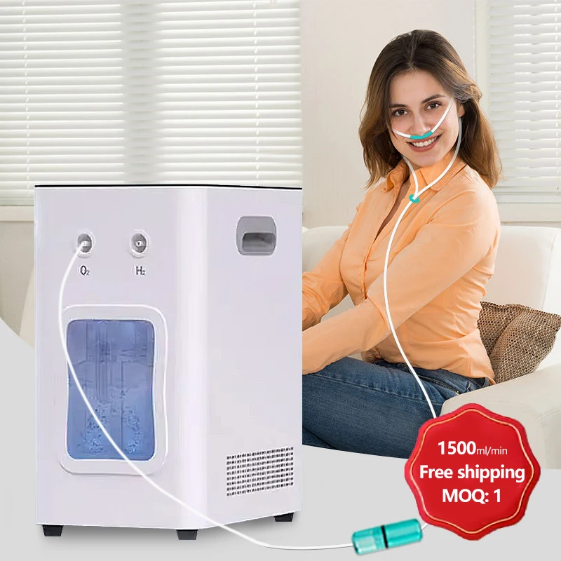 1500ML Molecular Hydrogen Inhalation Machine Generator 99.996% Pure H2 ...