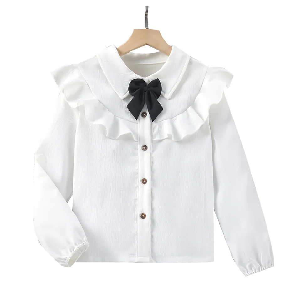 White Blouse With Black Bow