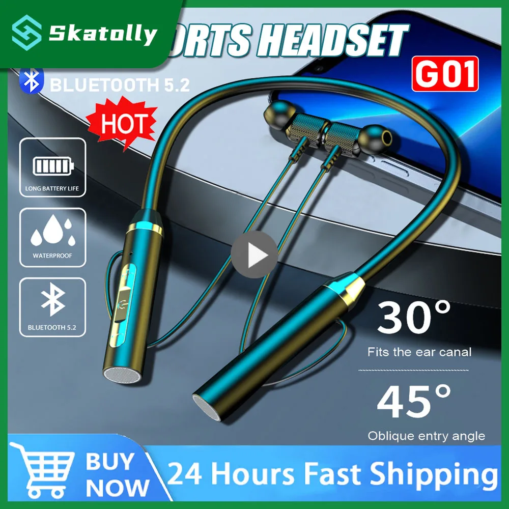 G01-Neck-Mounted-Hanging-Neck-Bluetooth-Headset-Wireless-Headset-Ultra ...