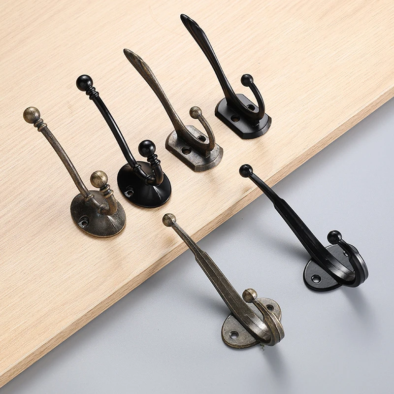 5PCS-Classic-Hooks-Hanger-Vintage-Clothes-Coat-Hat-Hook-Wall-Door ...