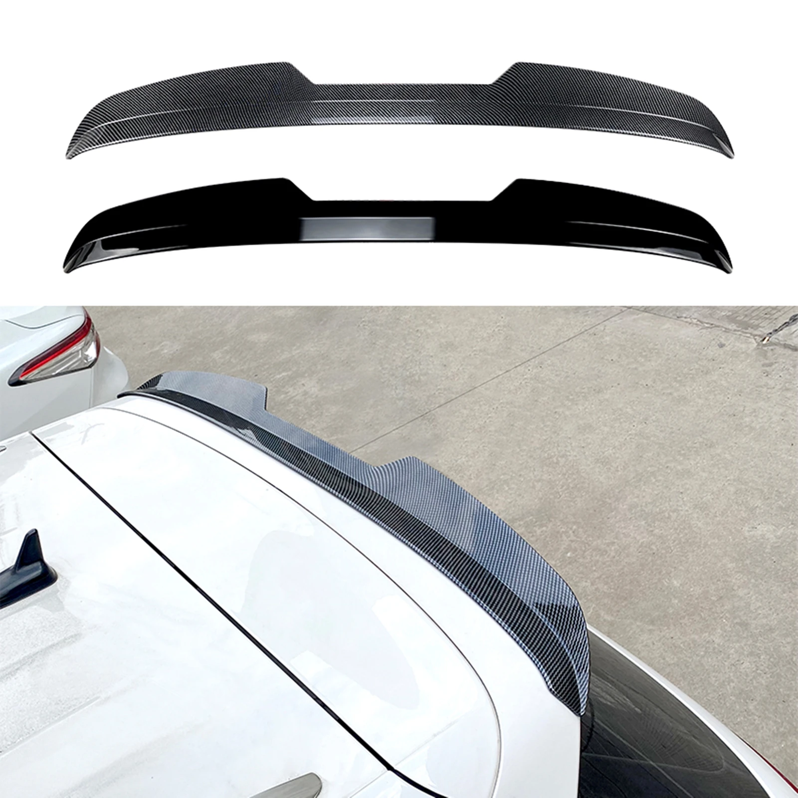Car Rear Roof Spoiler Wing Trunk Lid Upper Window Splitter Lip For ...