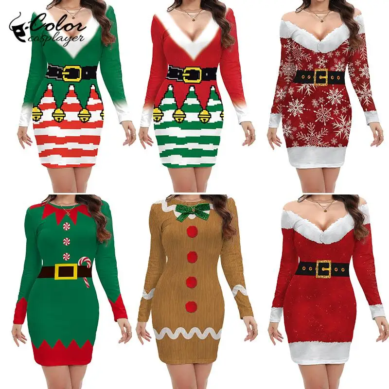 Color-Cosplayer-Christmas-Elf-Dress-Sexy-Santa-Claus-Cosplay-Costume ...