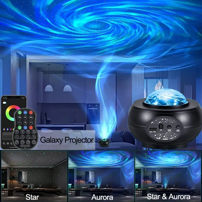 Bluetooth-Speaker-Galaxy-Projector-Smart-Star-LED-Night-Lights-Nebula ...