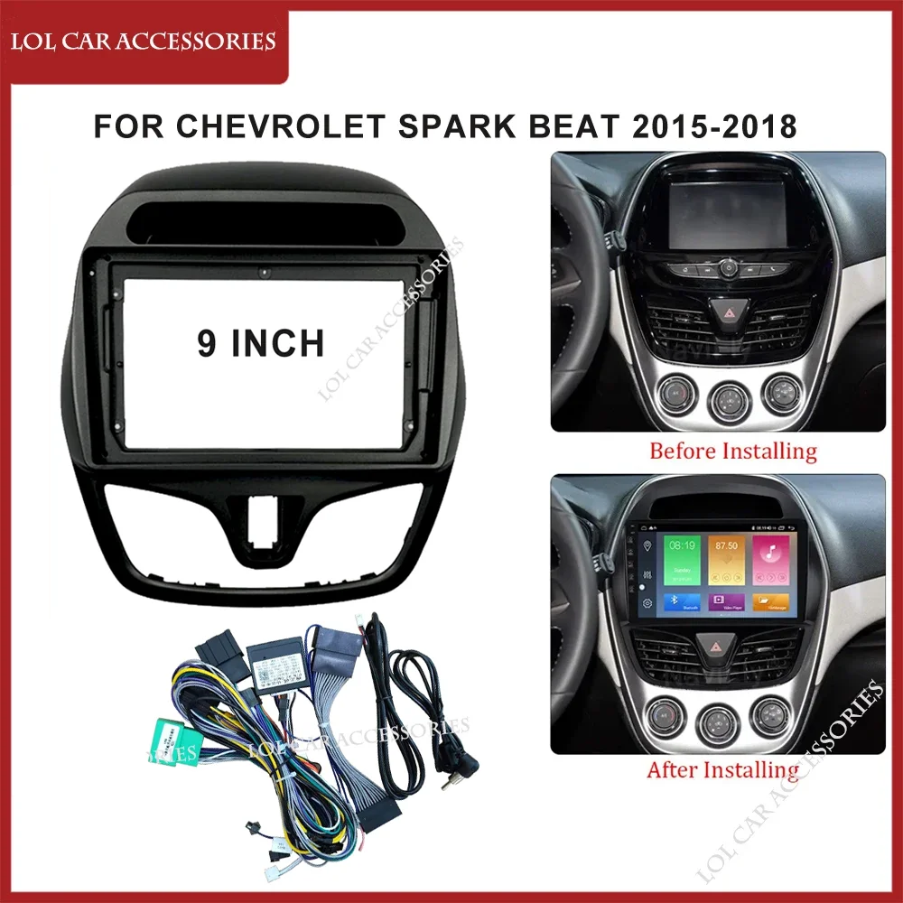 9-Inch-For-CHEVROLET-Spark-Beat-2015-2018-Car-Radio-Android-Stereo-MP5 ...