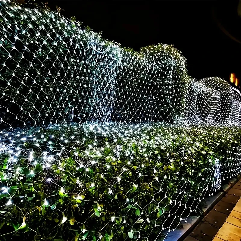 LED Net Mesh Fairy Light 1.5*1.5M 3*2M Outdoor Waterproof Twinkle ...