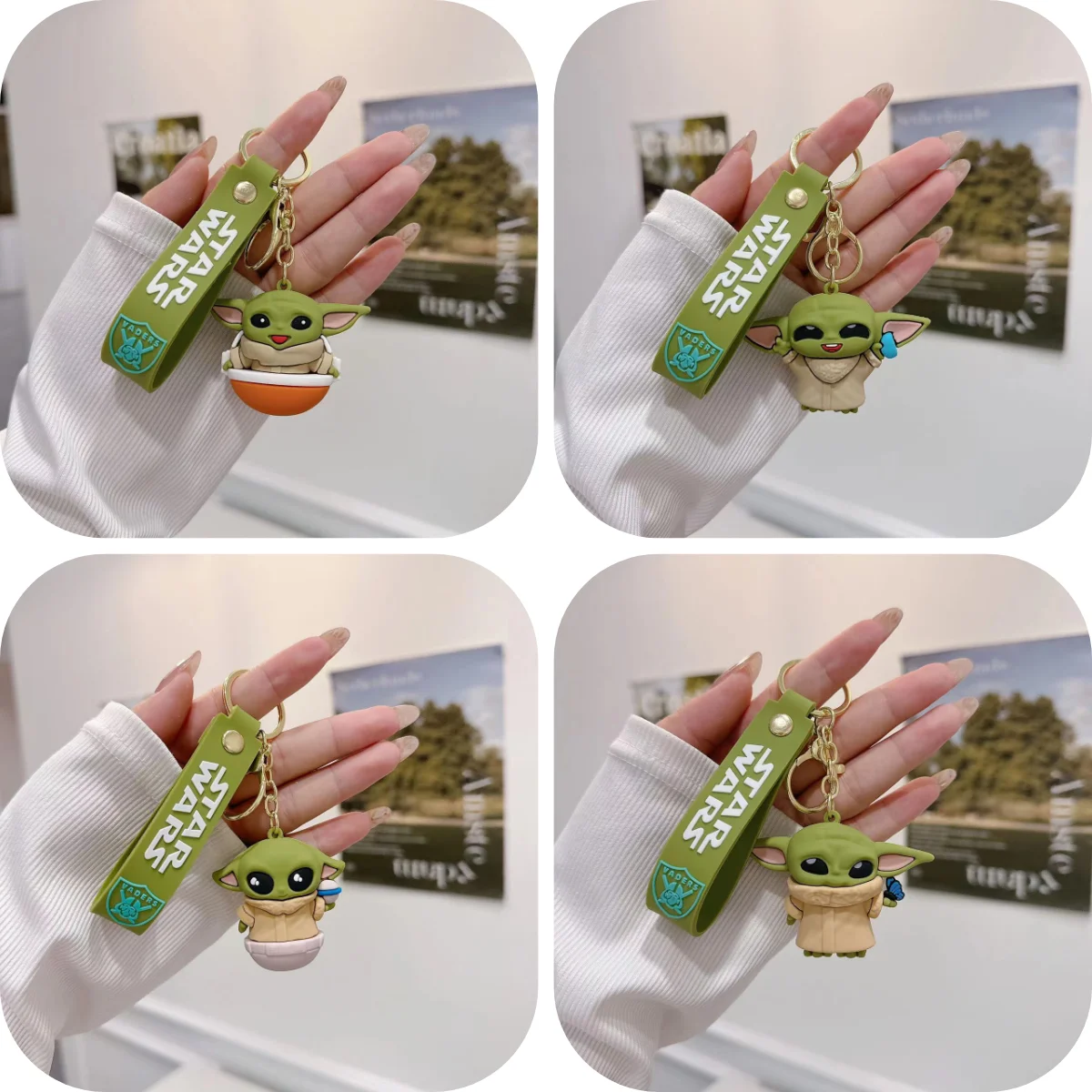 Marvel-Keychains-Star-Wars-Cartoon-Character-Cute-Yoda-Key-Ring-Car-Key ...