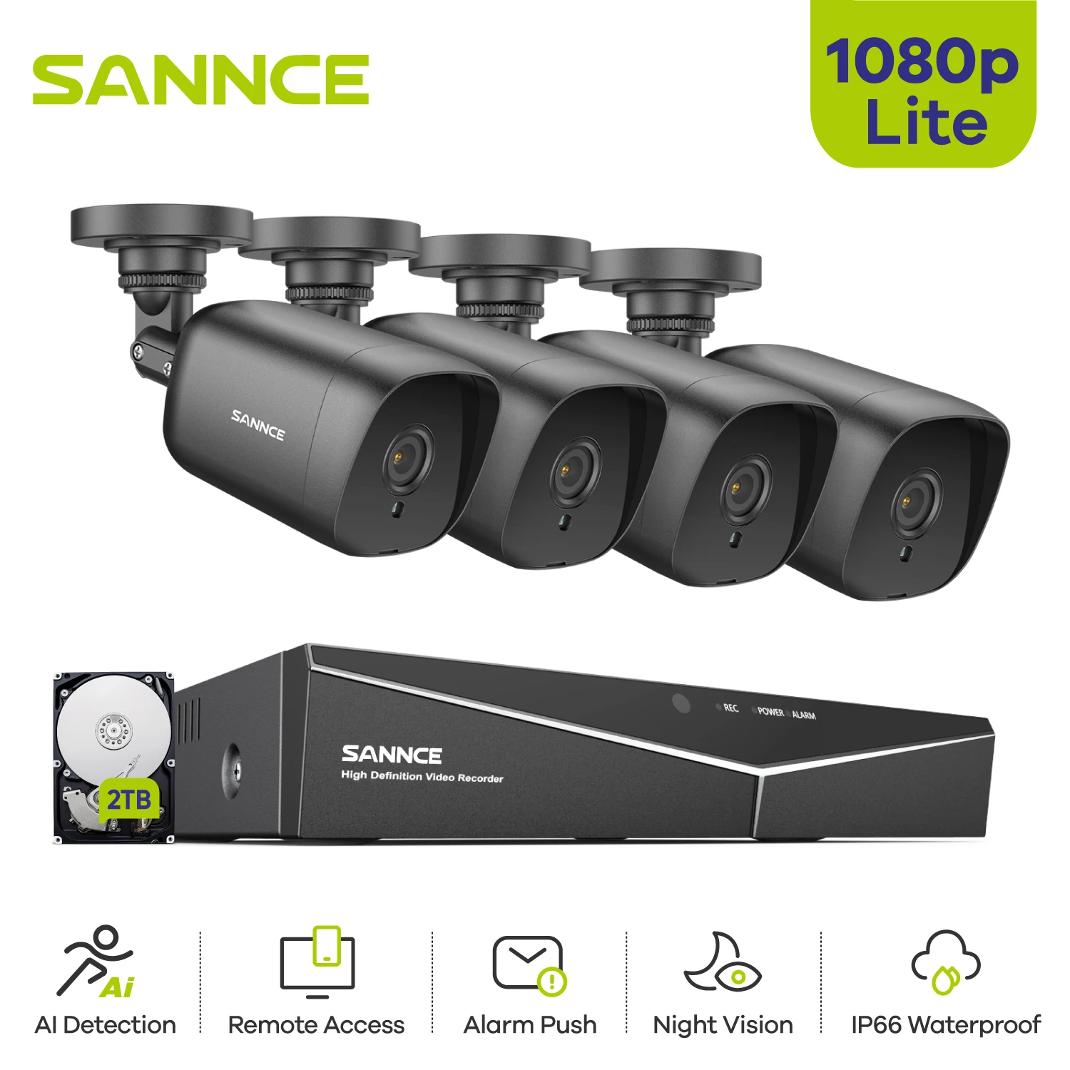 SANNCE-1080N-Security-Protection-Camera-IR-Night-Vision-Outdoor ...