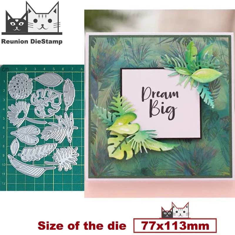 New Design Craft Foliage Metal Die Cuts Tropical Leaves Cutting Dies ...