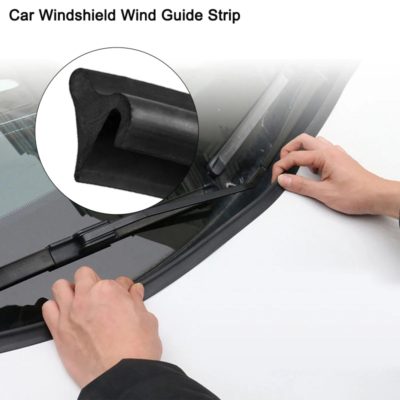Car-Windshield-Rubber-Seal-180mm-Wind-Guide-Strip-Front-Rear-Windshield ...