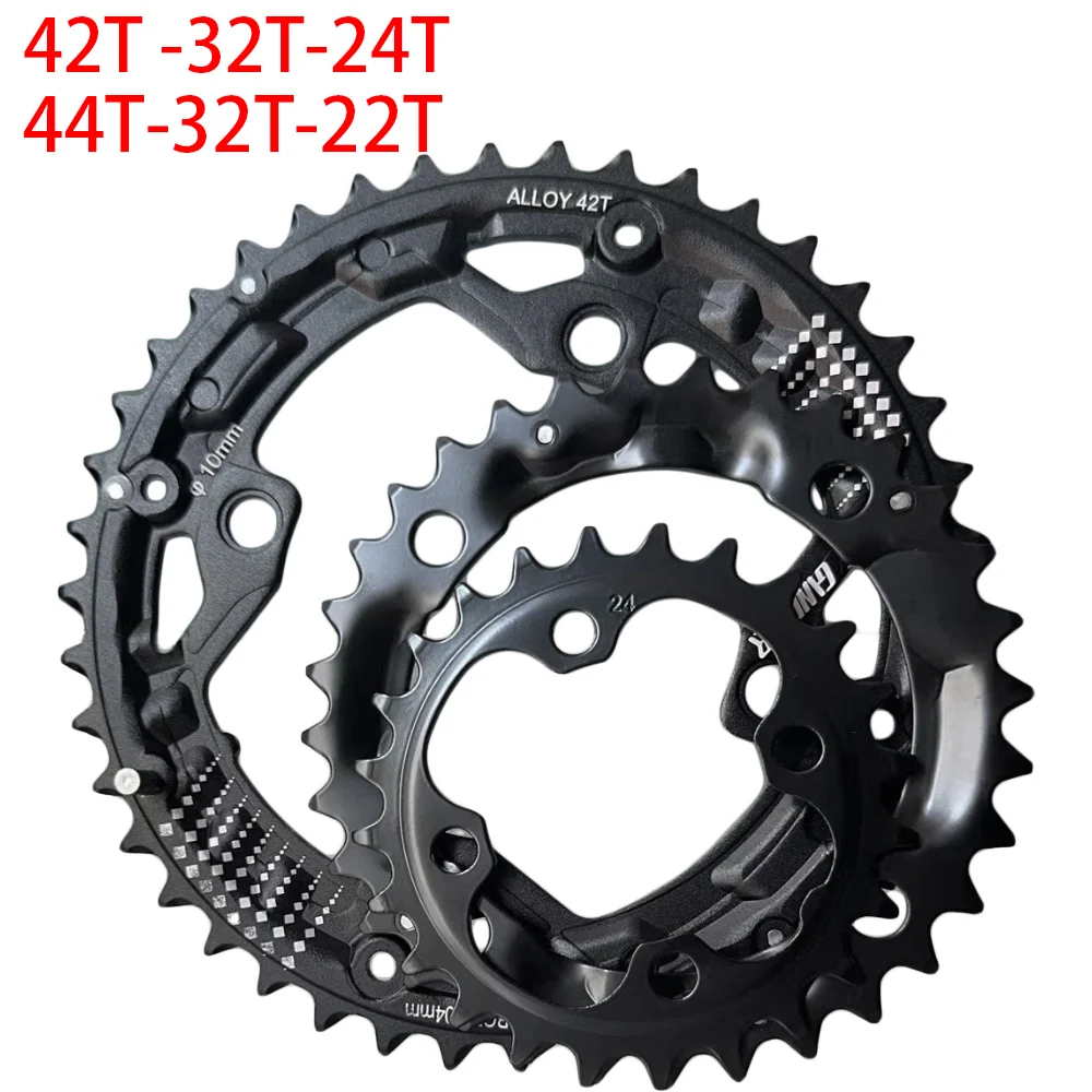 104-64-BCD-Bicycle-Chainring-22T-24T-32T-42T-44T-MTB-Triple-Chainring ...