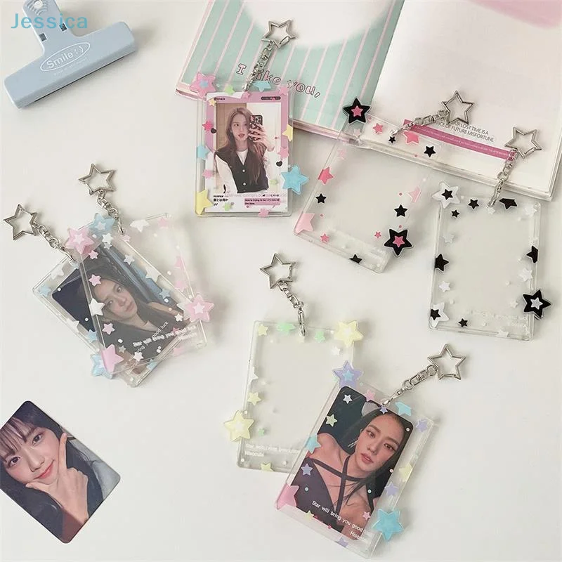 ♥3 Inch Photocard Holder Colorful Star Card Holder Idol Photo Storage ...