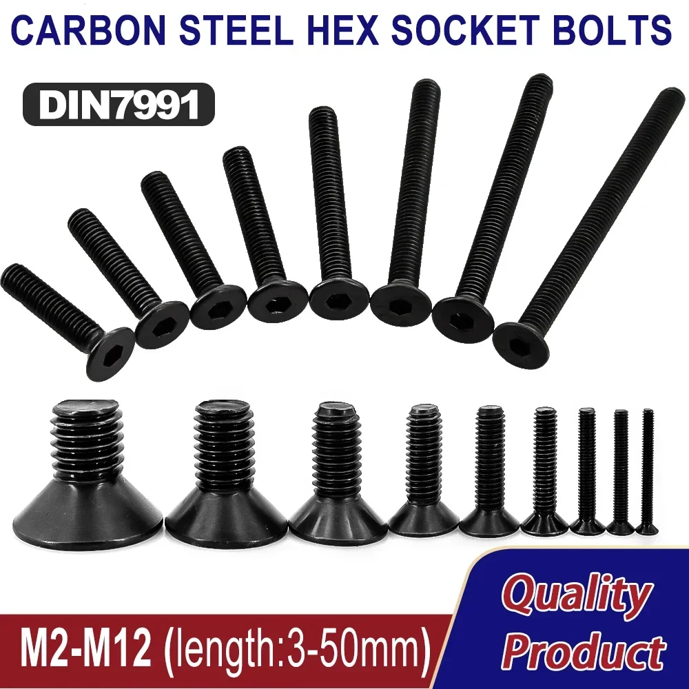 Wholesale DIN7991 Carbon Steel Hexagon Socket G10.9 Flat Countersunk ...