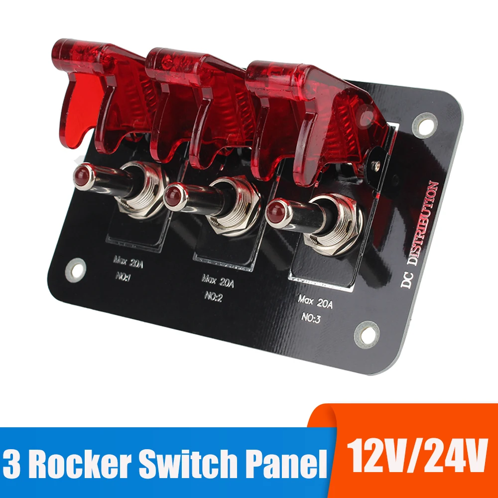 24V 12V Switch Panel Racing Car Starter Ignition Start Button Light ...