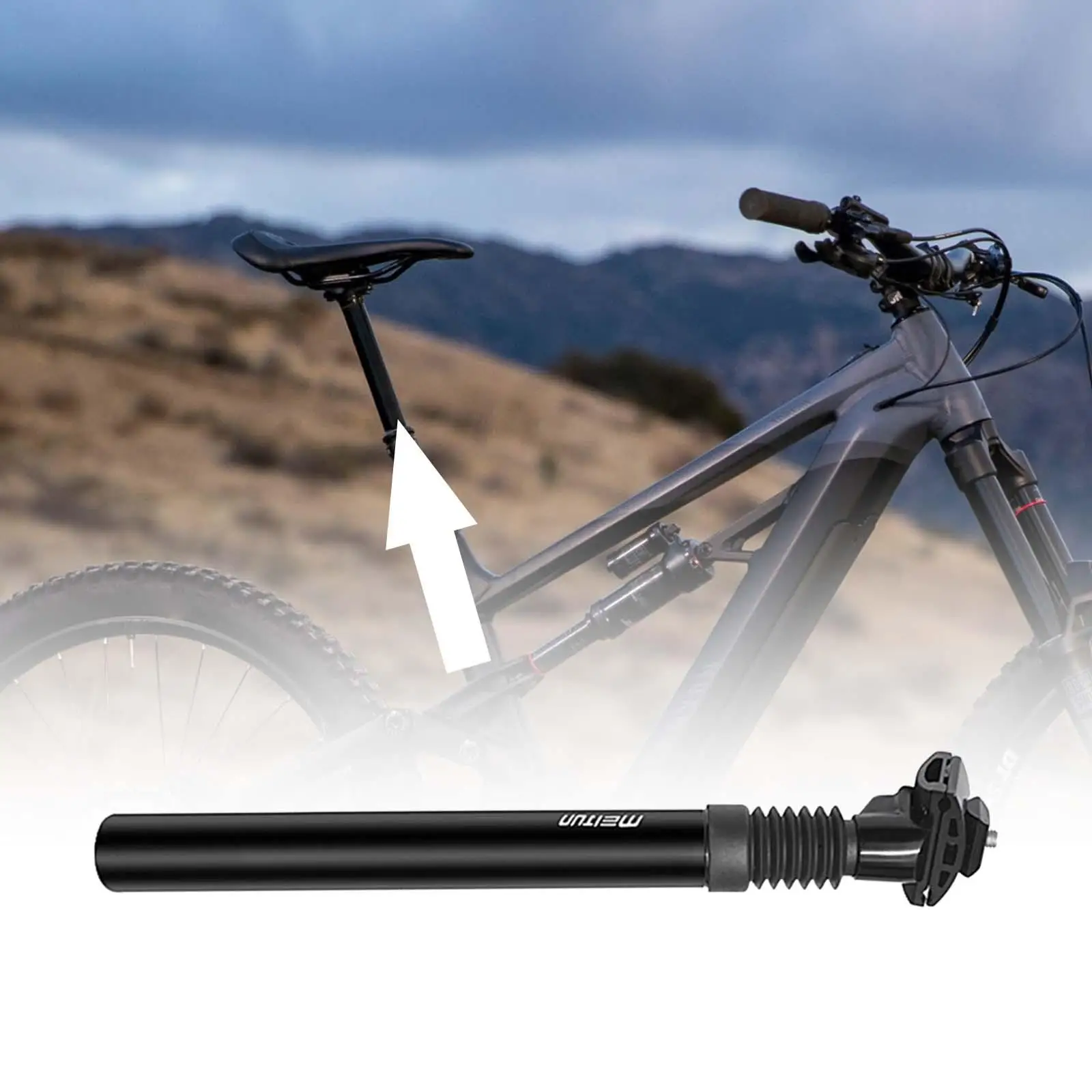 Bike-Suspension-Seatpost-Bicycle-Seat-Post-Shock-Absorber-350mm-Damping ...