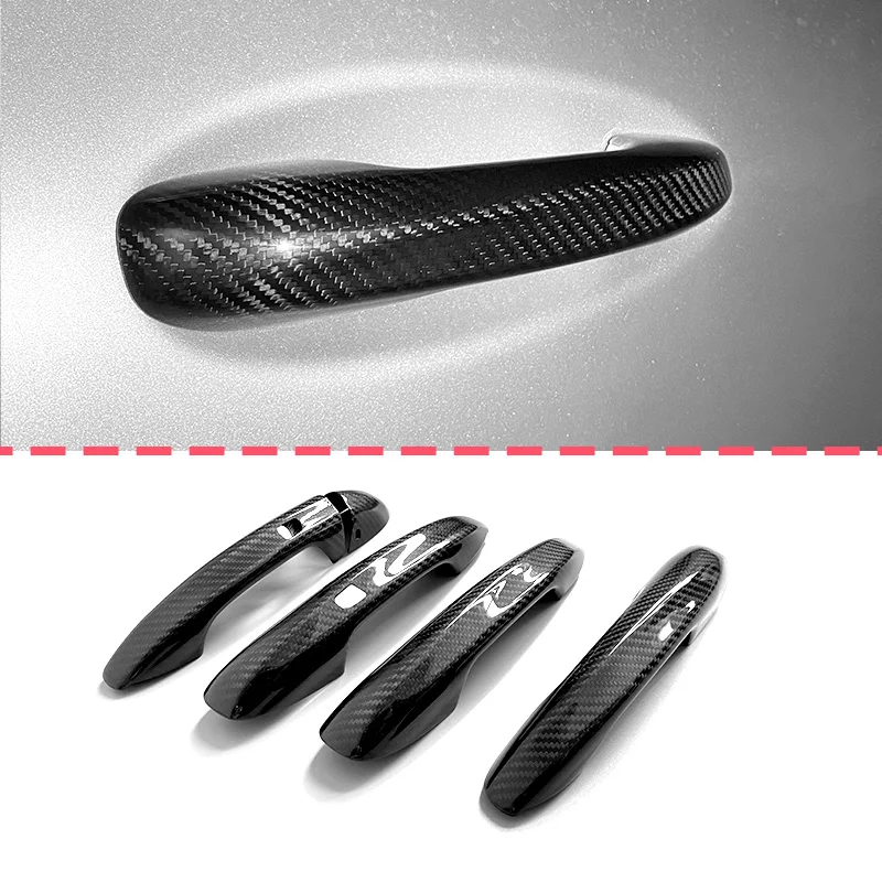 Real-Carbon-Fiber-Exterior-Door-Handle-Cover-Trim-For-Mercedes-Benz ...