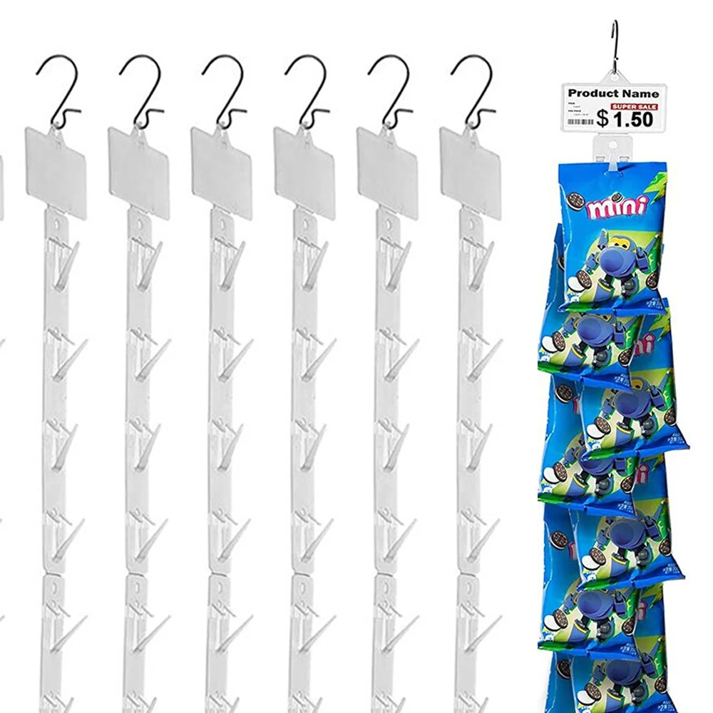 Plastic-Snack-Hanging-Strips-Store-Hang-Snacks-Display-Hanger-with ...