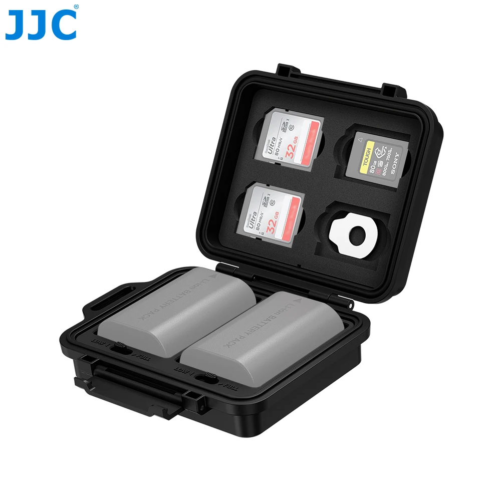 JJC Camera Battery Memory Card Storage Case for 4 SD Card 3 CFexpress ...