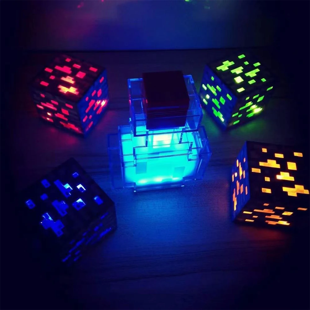 Lampe de mineur rechargeable, torche de jeu, lumière de nuit Led, jouet ...
