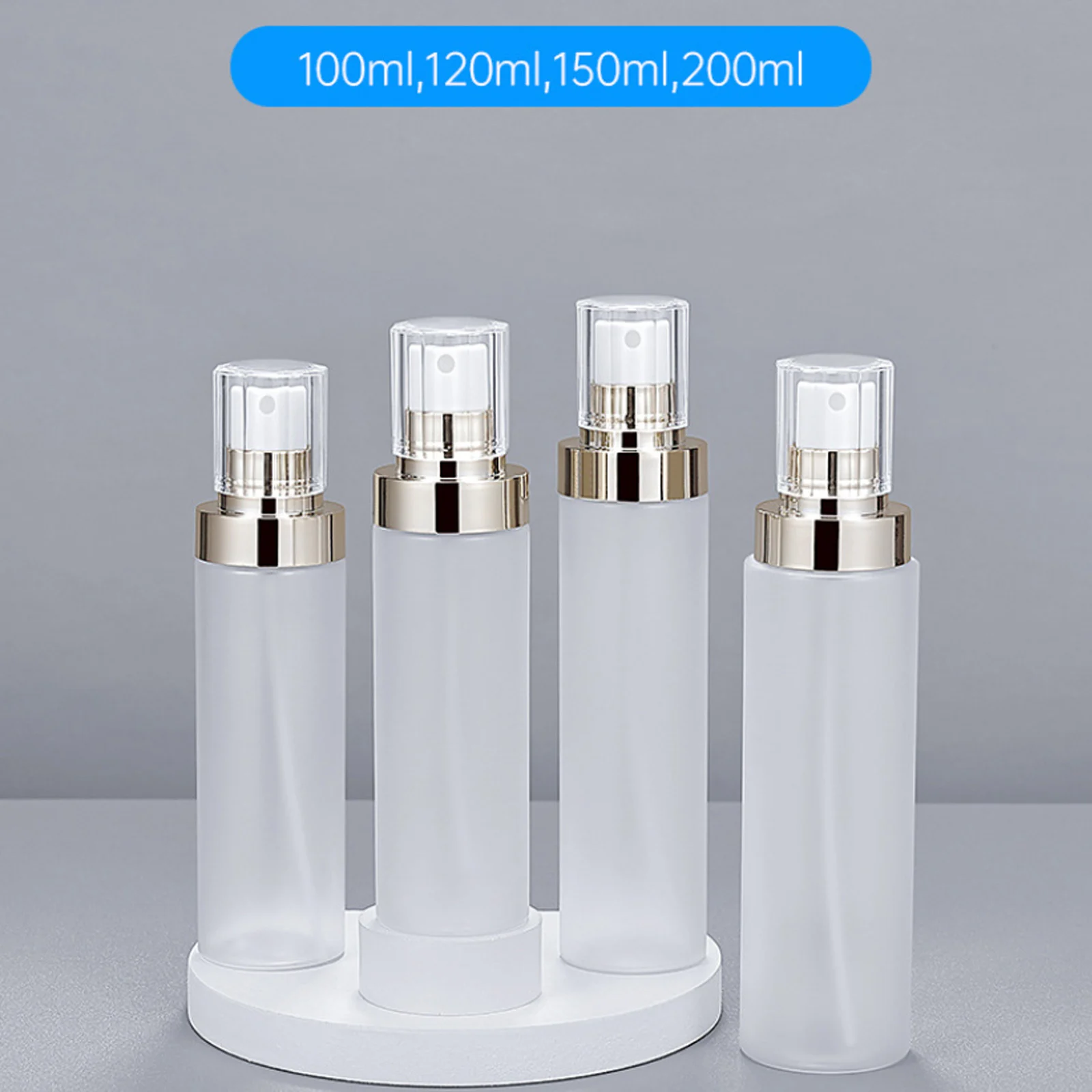 100-200ml-Refillable-Plastic-Bottle-Travel-Electroplated-Gold-Frosted ...