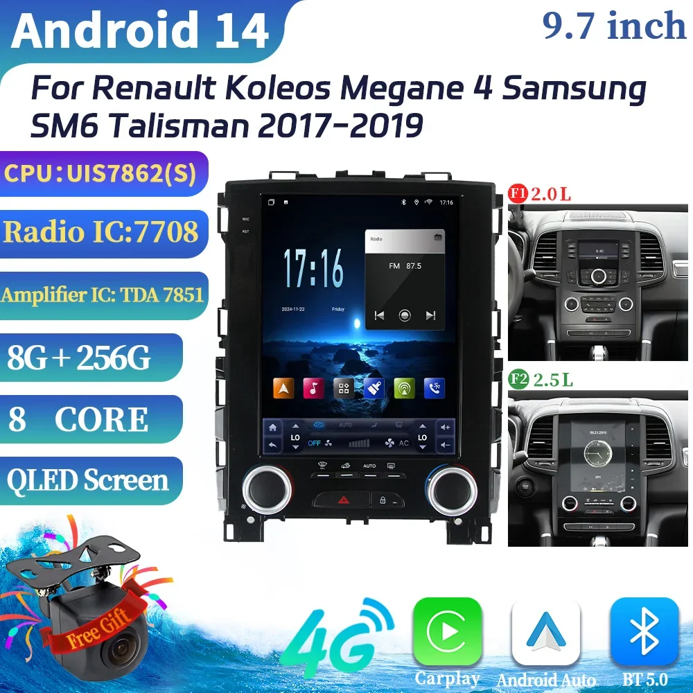 9.7″For Renault Koleos Megane 4 Samsung SM6 Talisman 2017-2019 Android ...