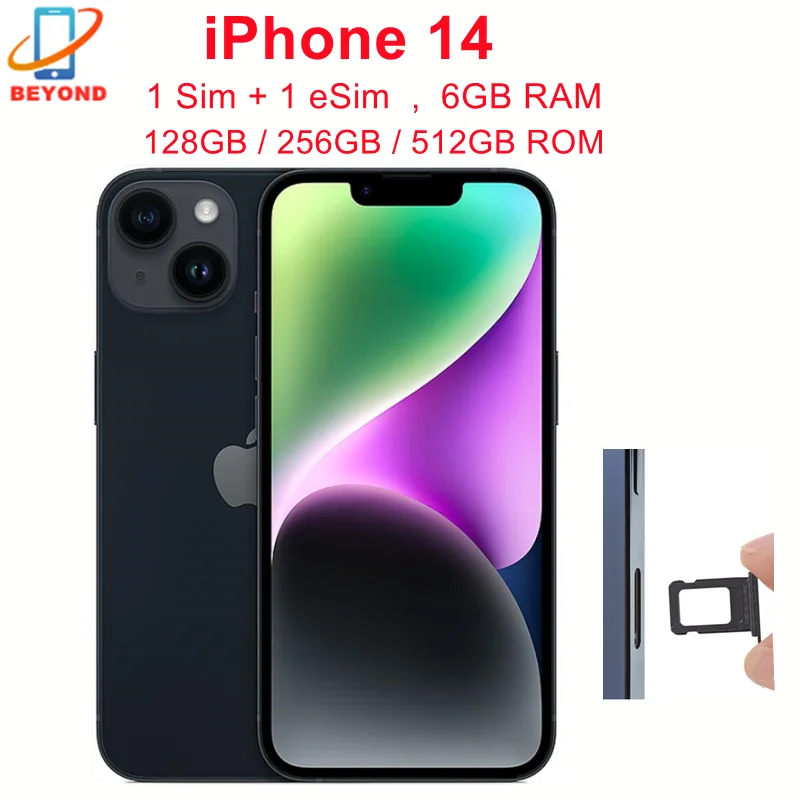 98-New-International-Version-iPhone-14-128GB-256GB-ROM-6GB-RAM-1-SIM-1 ...